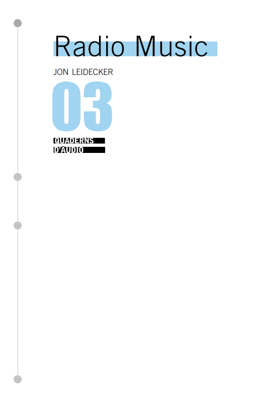 Radio Music | Publicación | MACBA Museo de Arte Contemporáneo de Barcelona